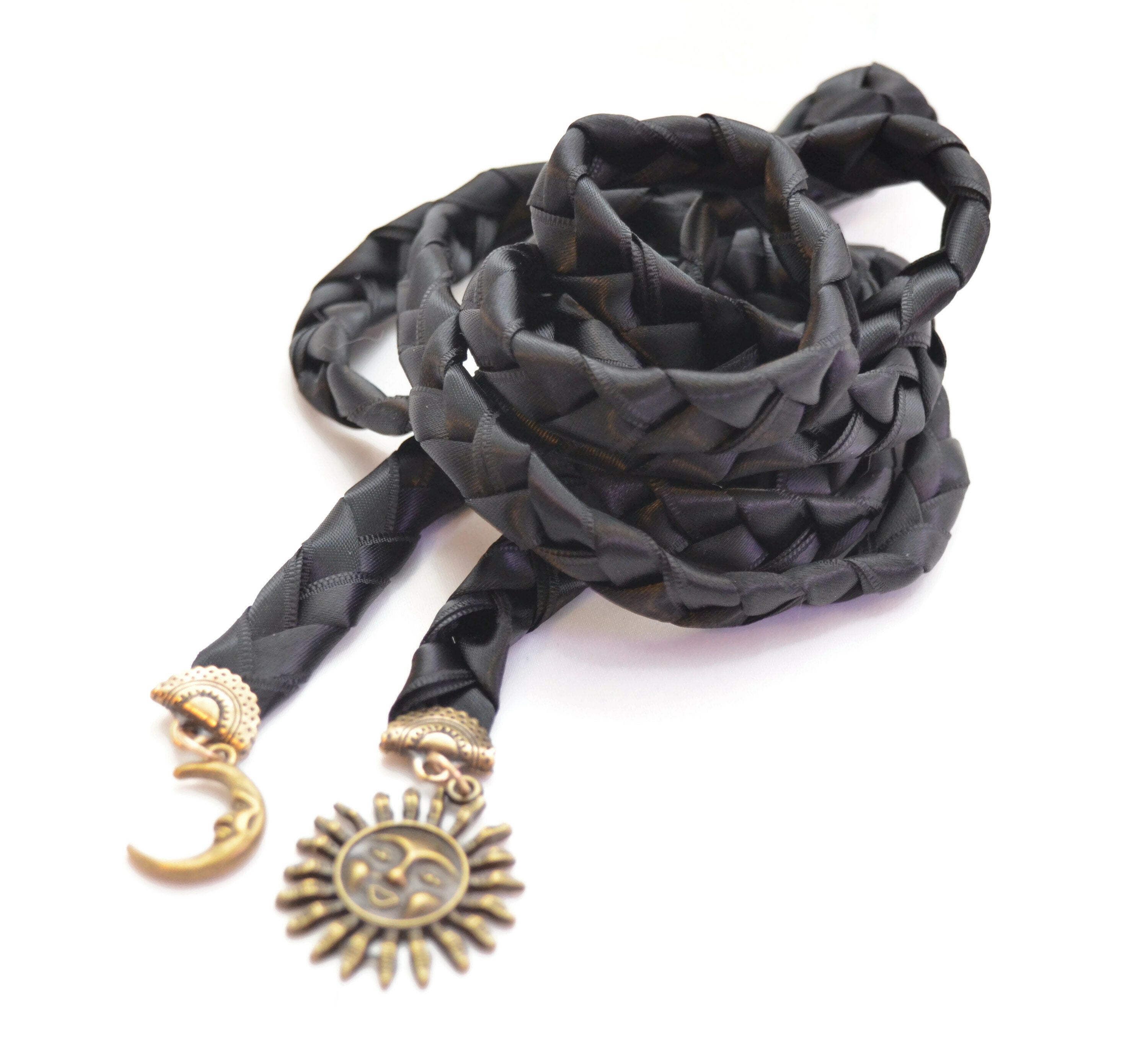 Divinity Braid Black Wiccan Bronze Sun & Moon Wedding - Etsy