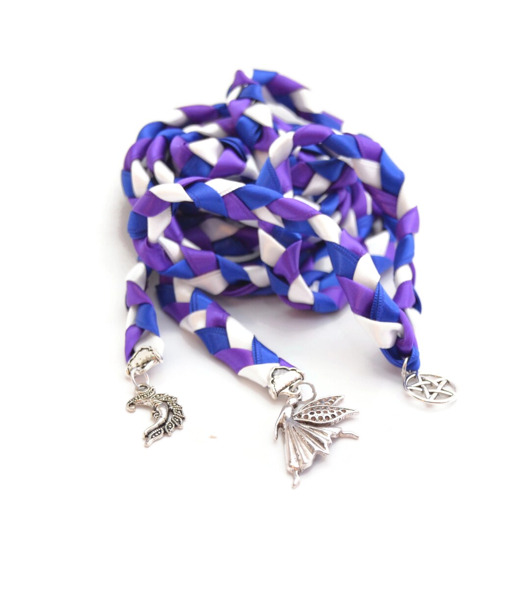 Divinity Braid 3 Charm Fairy Wiccan Moon Wedding Handfasting Cord # ...