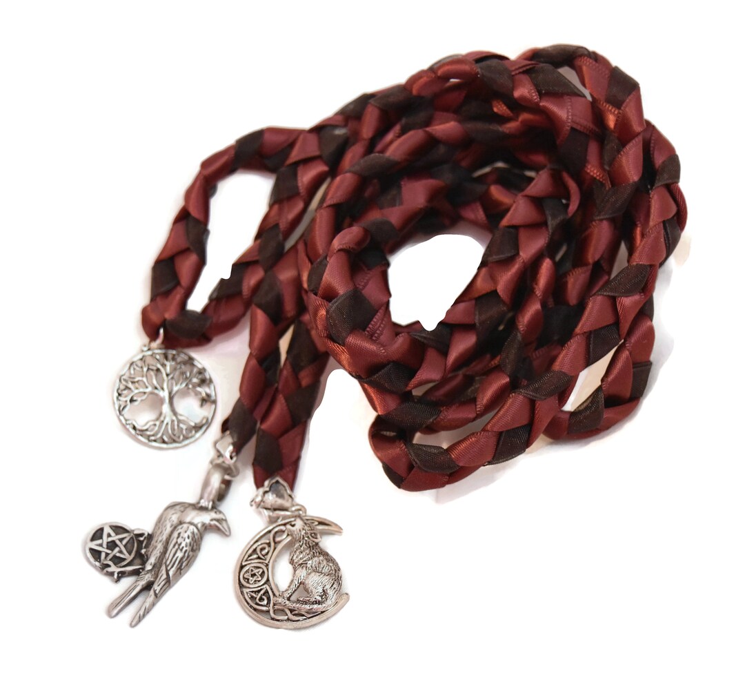 Divinity Braid Black Burgundy Odins Wolves & Ravens Norse 3 Charm V2 ...