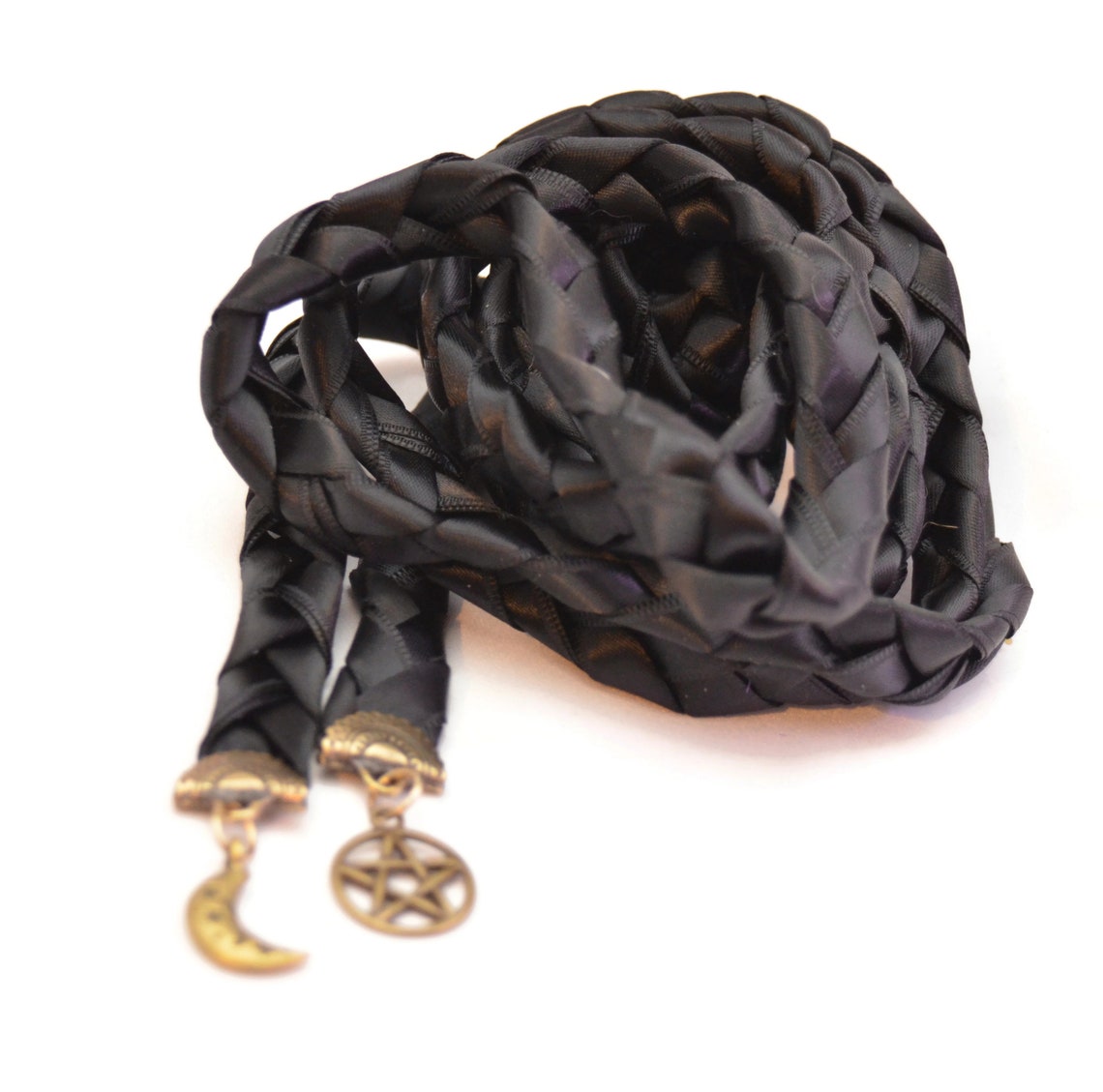 Divinity Braid Black Wiccan Moon Fairy Wedding Handfasting Cord # ...