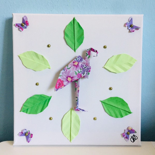 Origami Flamingo - Etsy