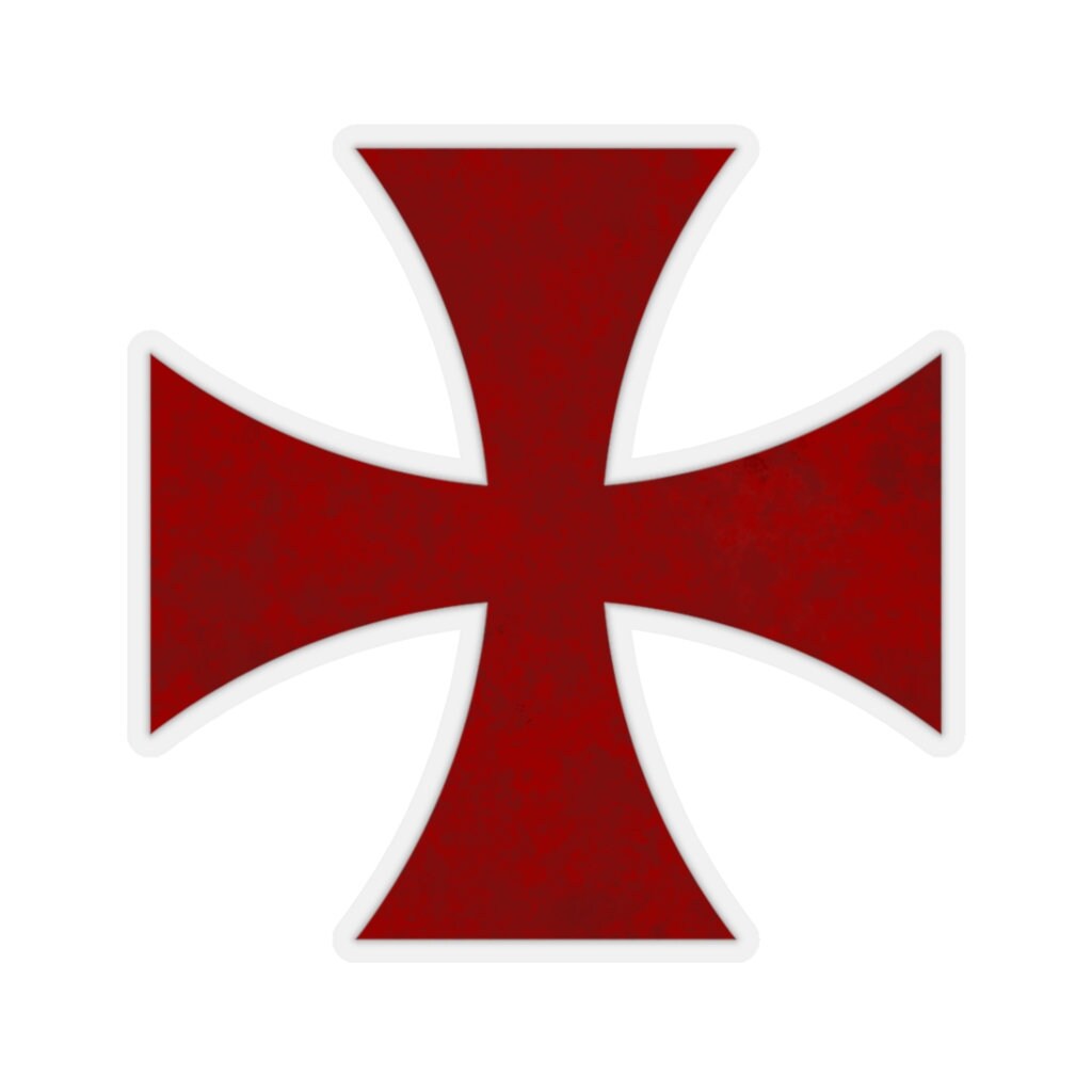 Knight Templar Crusader Cross Sticker, Templar Cross Sticker, Templar ...