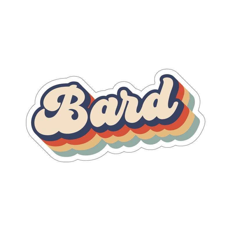 Vintage Dnd Bard Class Gamer Sticker, Retro 70s Bard D&D Sticker Gift ...