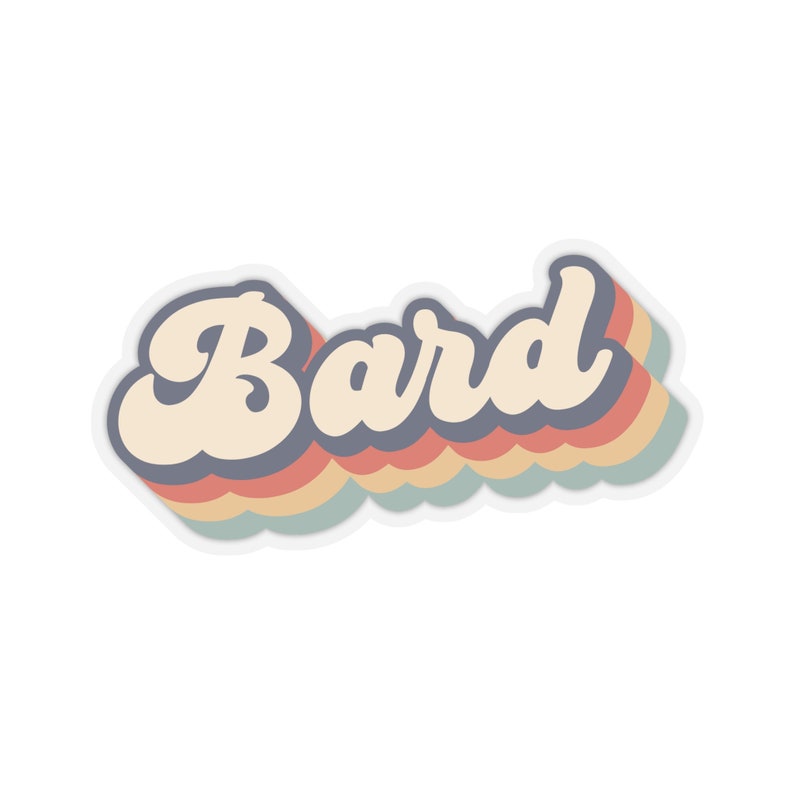 Vintage Dnd Bard Class Gamer Sticker, Retro 70s Bard D&D Sticker Gift ...