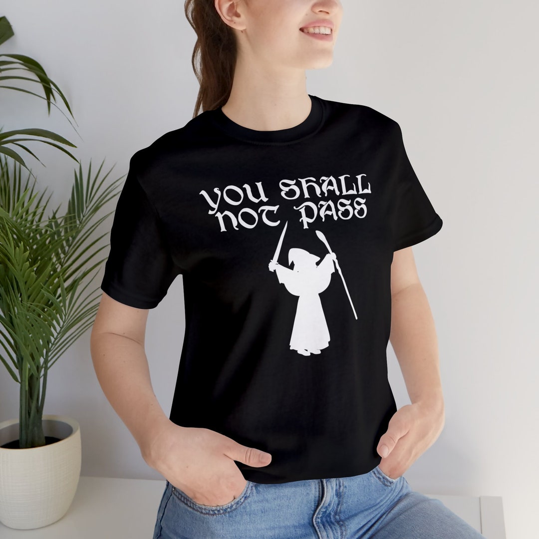 You Shall Not Pass Shirt, Gandalf Lord of the Rings T-shirt, Wizard ...