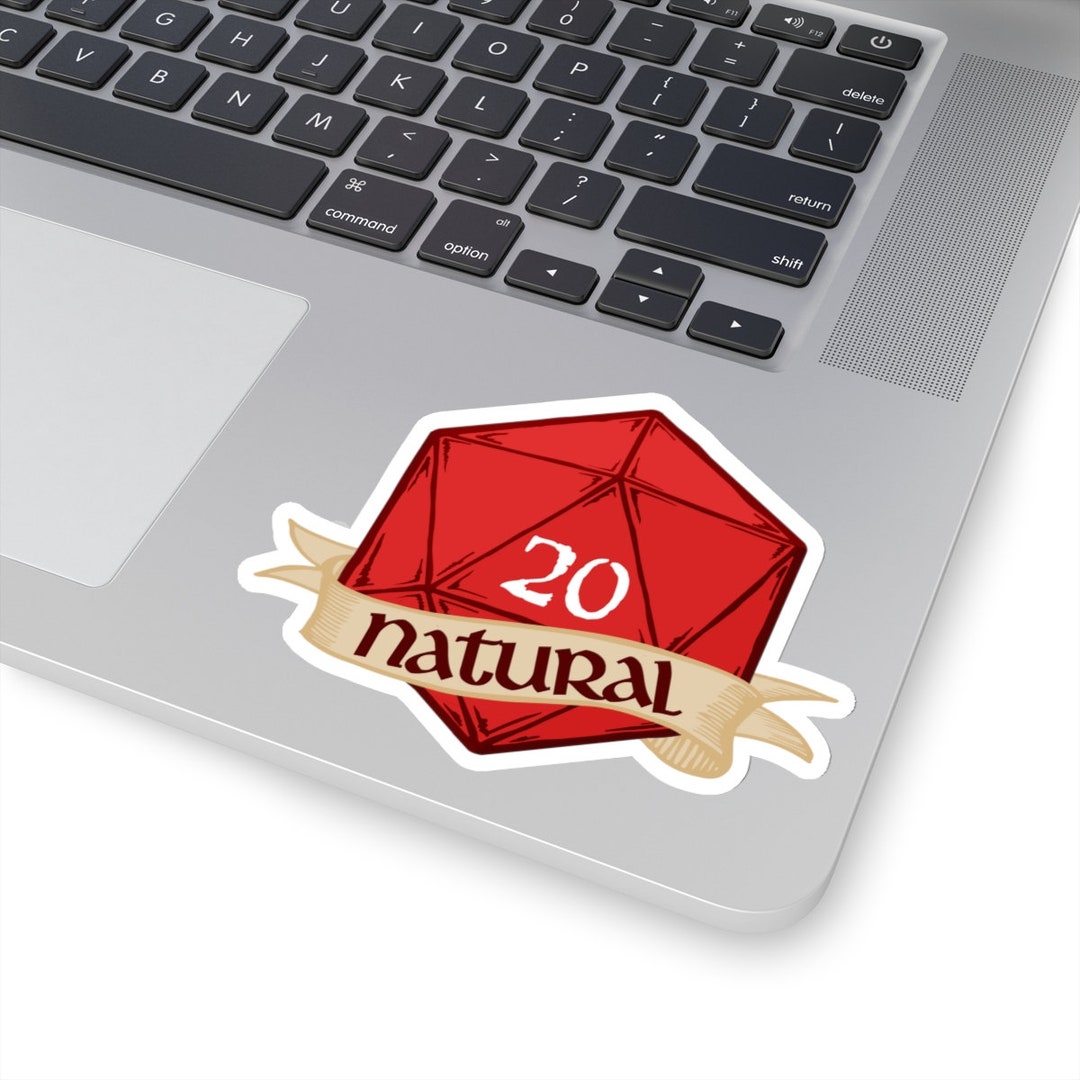 D20 Natural Dice Roll Sticker, D20 Natural Critical Roll Sticker, Dnd ...