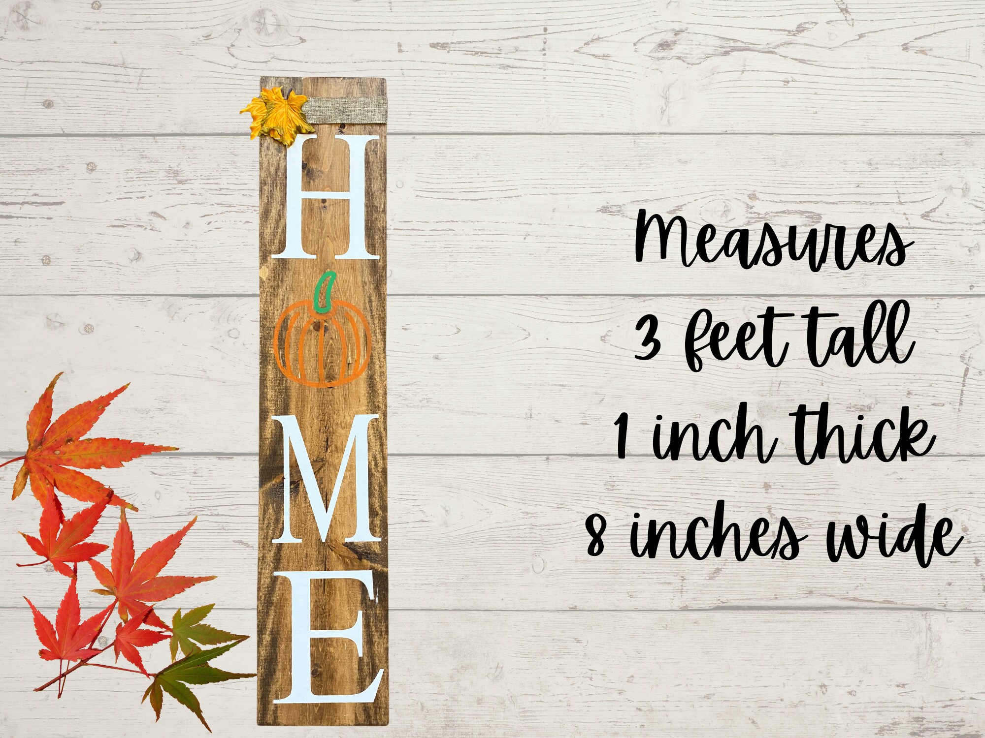 Tall Porch Sign Vertical Fall Porch Sign Pumpkin Sign - Etsy