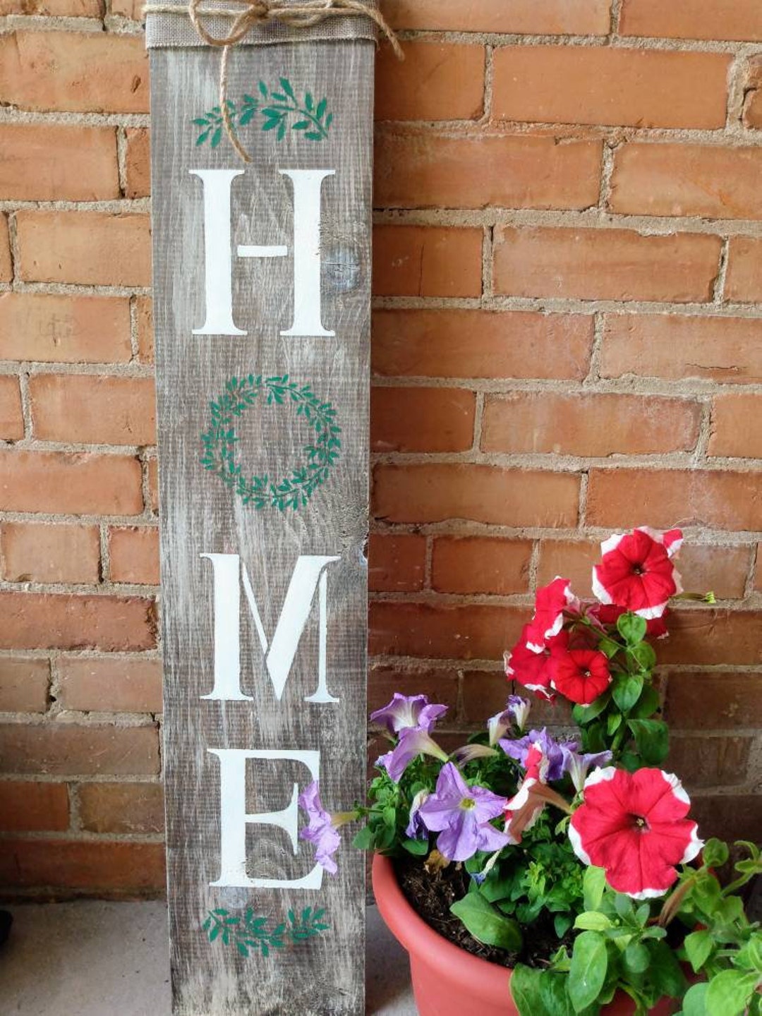3' Tall Wooden Home Porch Sign Vertical Porch Leaner Hand Painted Porch ...