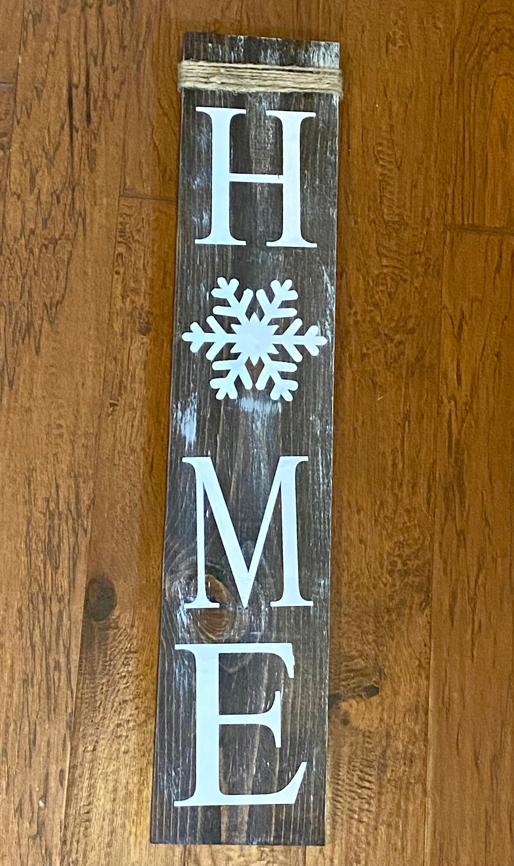 Home Sign Snowflake Porch Sign Welcome Front Door Sign | Etsy