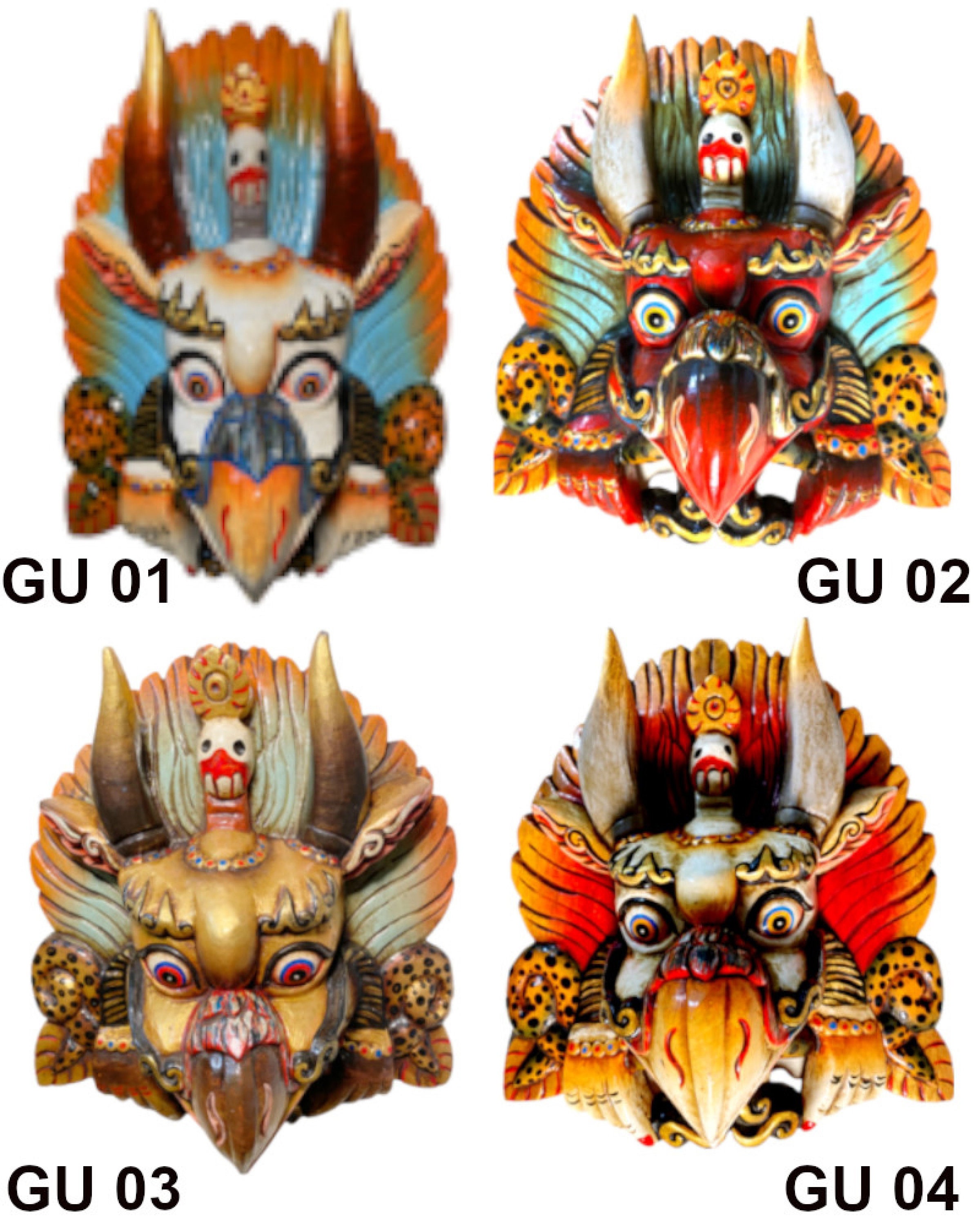QT S Garuda Sculpture Wall Hanging Wooden Mask Protective Deity Tibetan ...