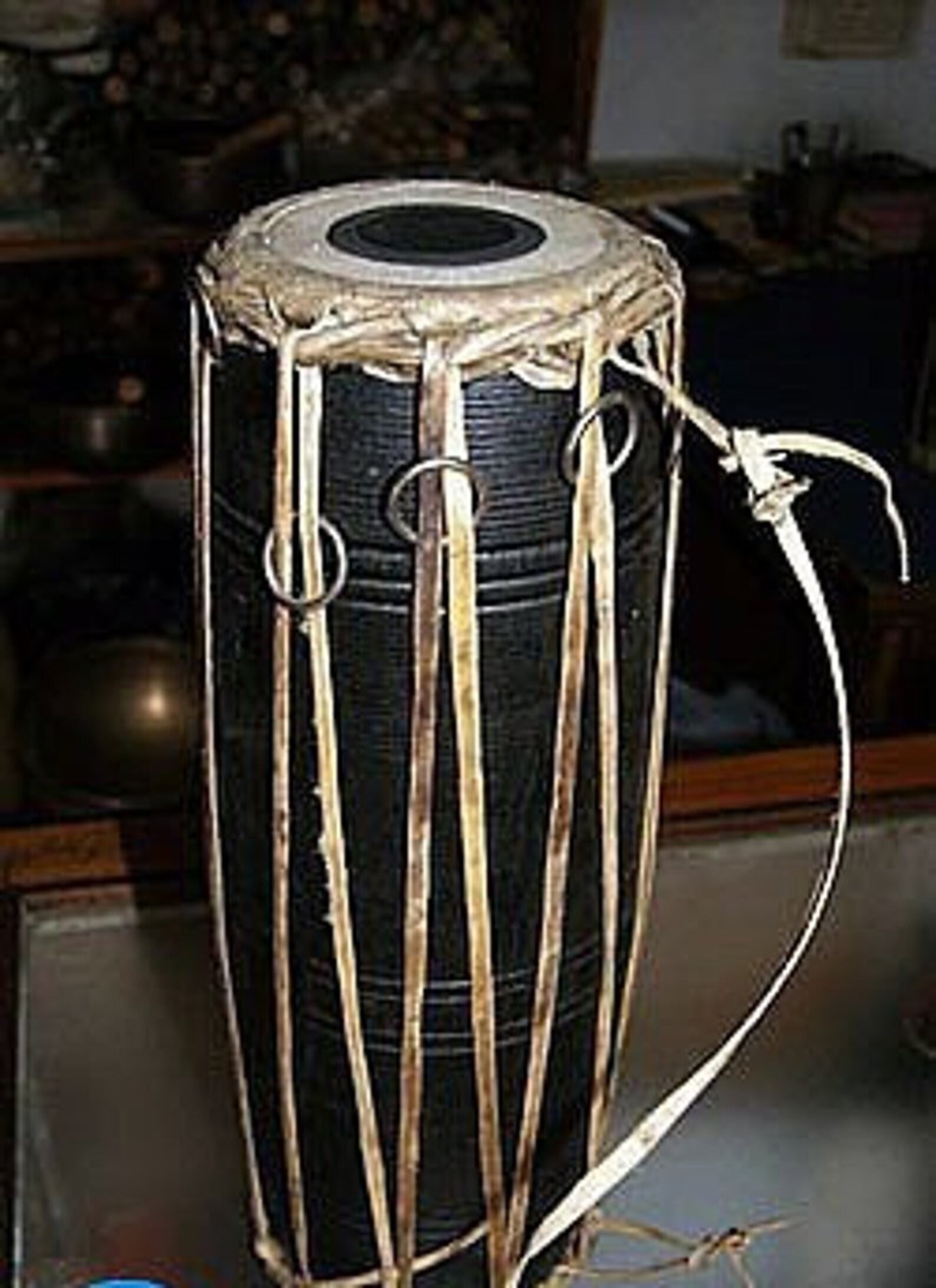Madal Drum Wooden Nepali Folk Instrument Authentic 17 IN X-large Drum ...