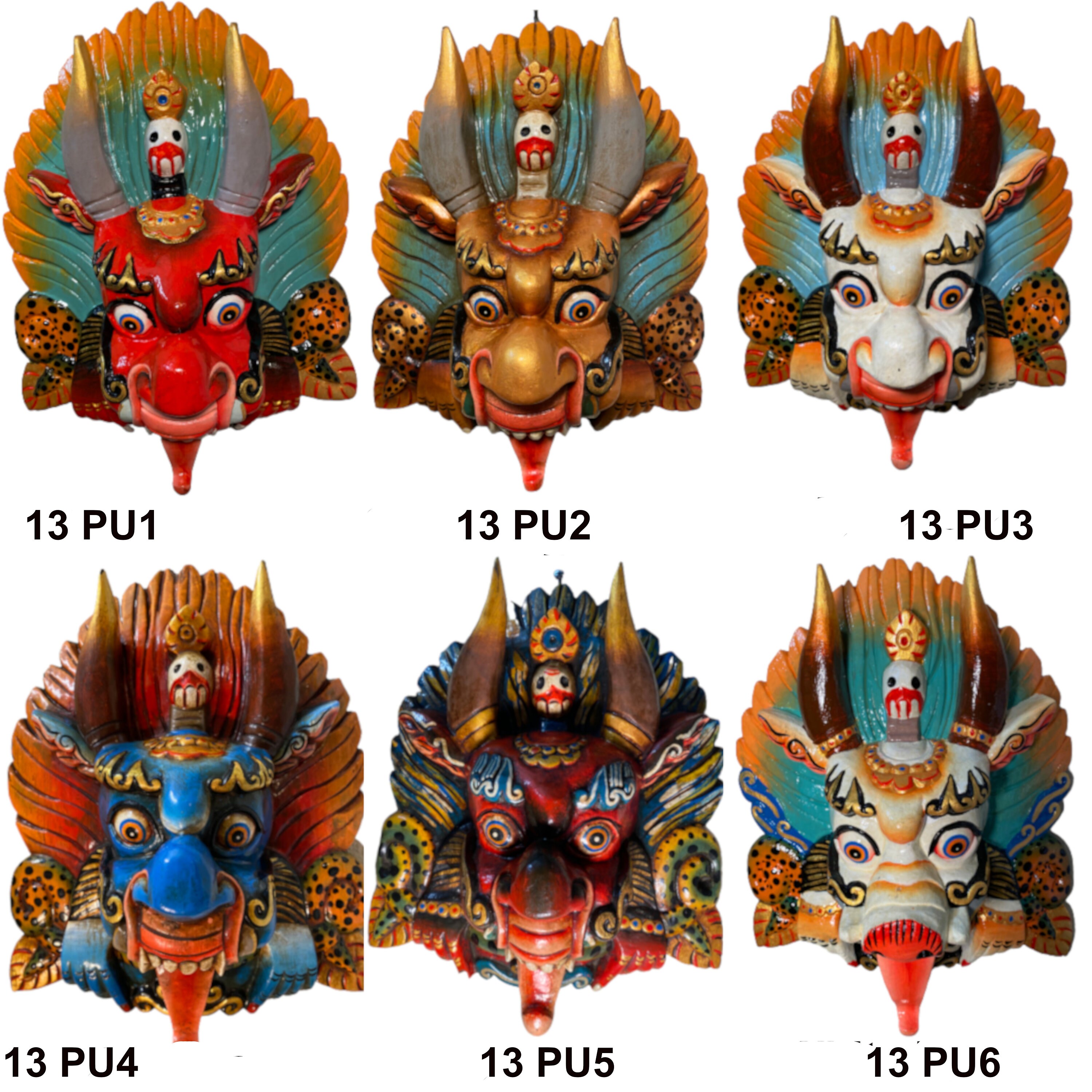 QT S CHEPPU Wall Hanging Wooden Mask Protective Deity Tibetan Nepal ...