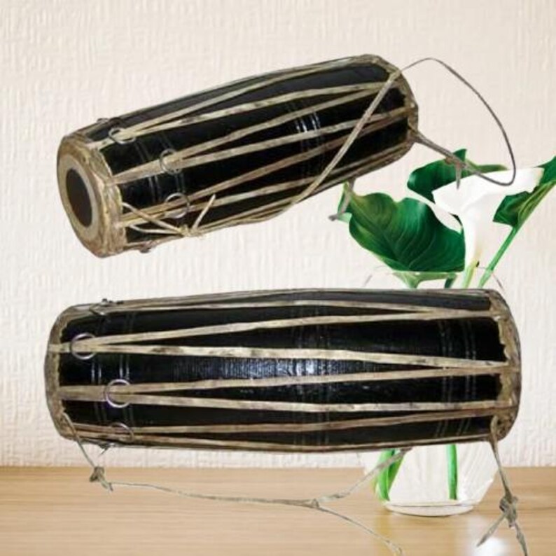 Hand Carved Madal Drum: Authentic Nepali Folk Instrument - Etsy