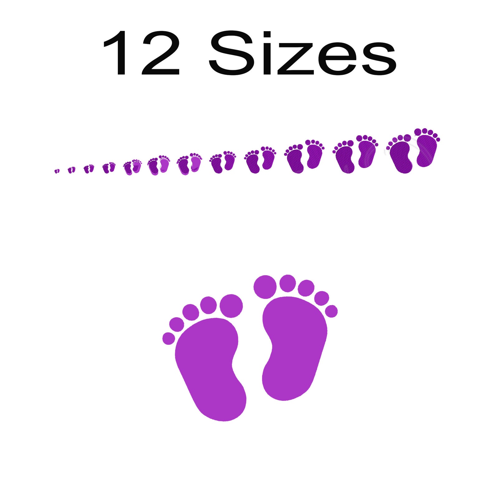 Baby Feet Embroidery Design. Mini Baby Feet Embroidery Design. Newborn ...