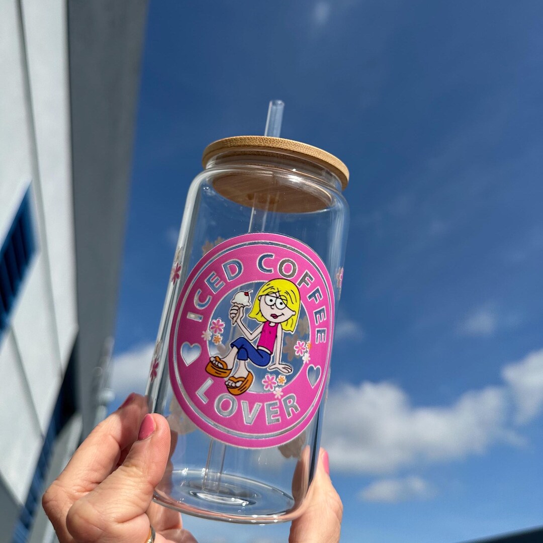 Personalized Lizzie Glass Can Cup, Mcguire Beer Can, 90s Glassware ...