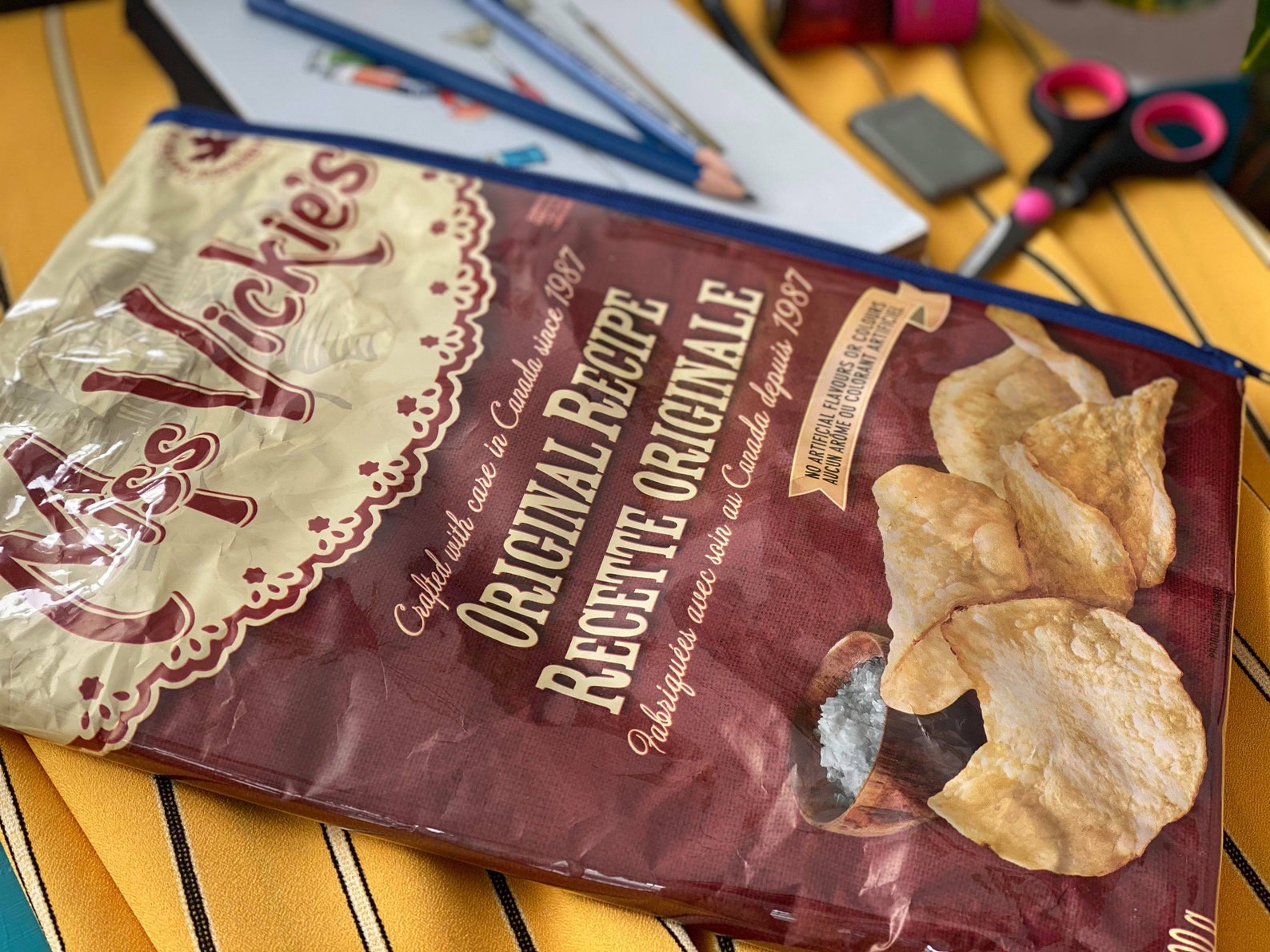 Miss Vickie's upcycled chip bags | Etsy