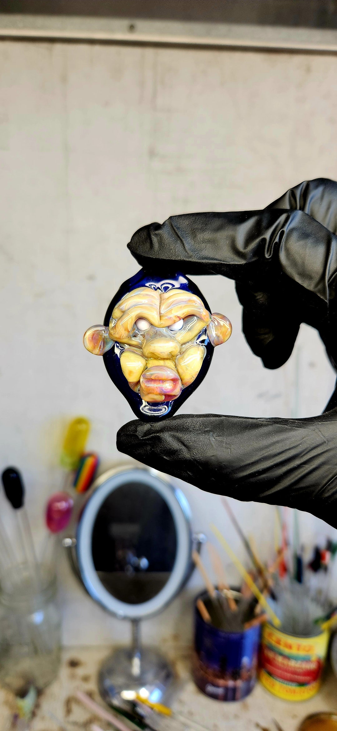 Glass Pendant - Messy Marv - Etsy