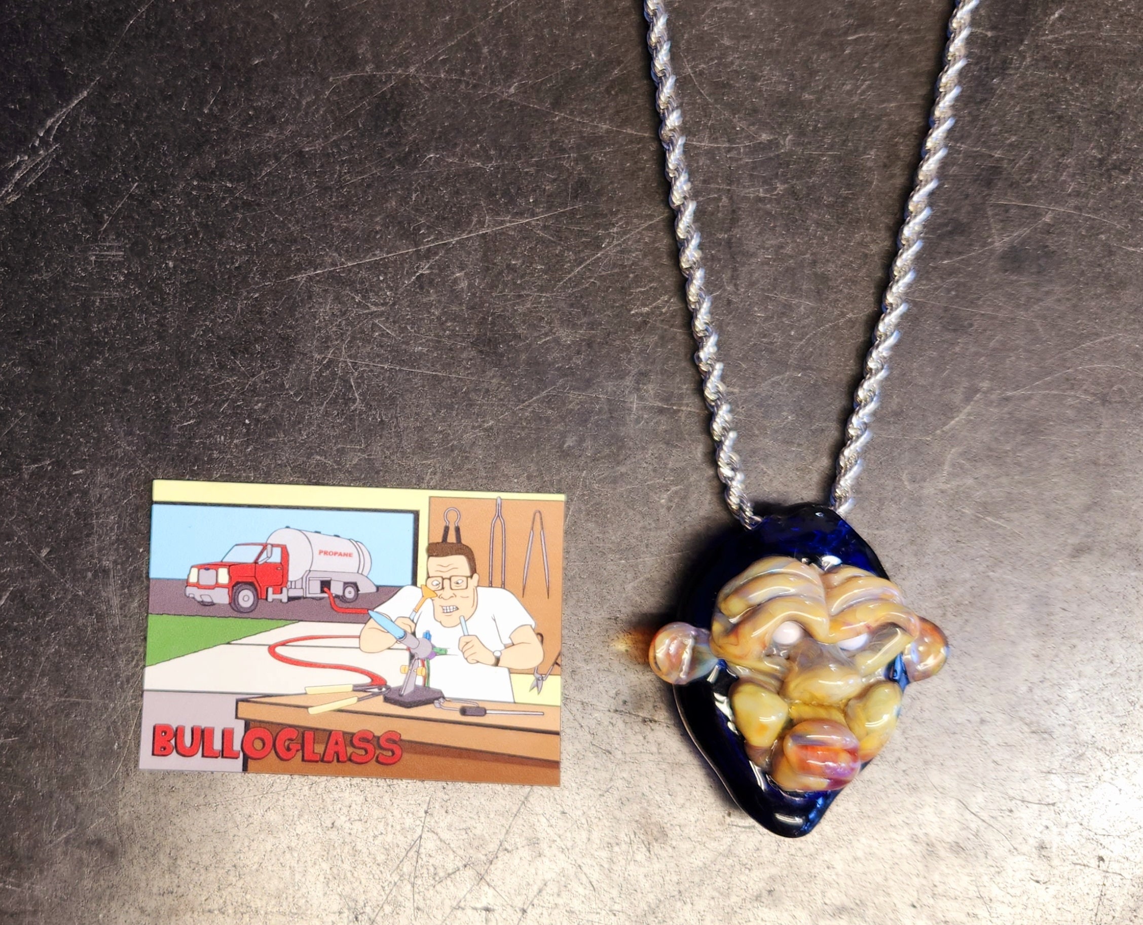 Glass Pendant - Messy Marv - Etsy