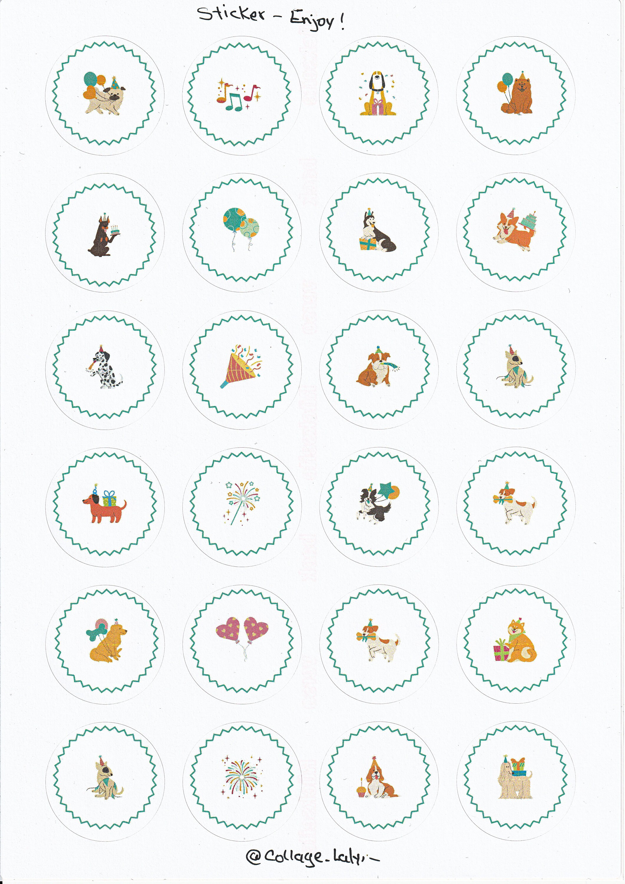 Sticker Dog Enjoy Sticker Party bullet Journal Stickers Planner ...