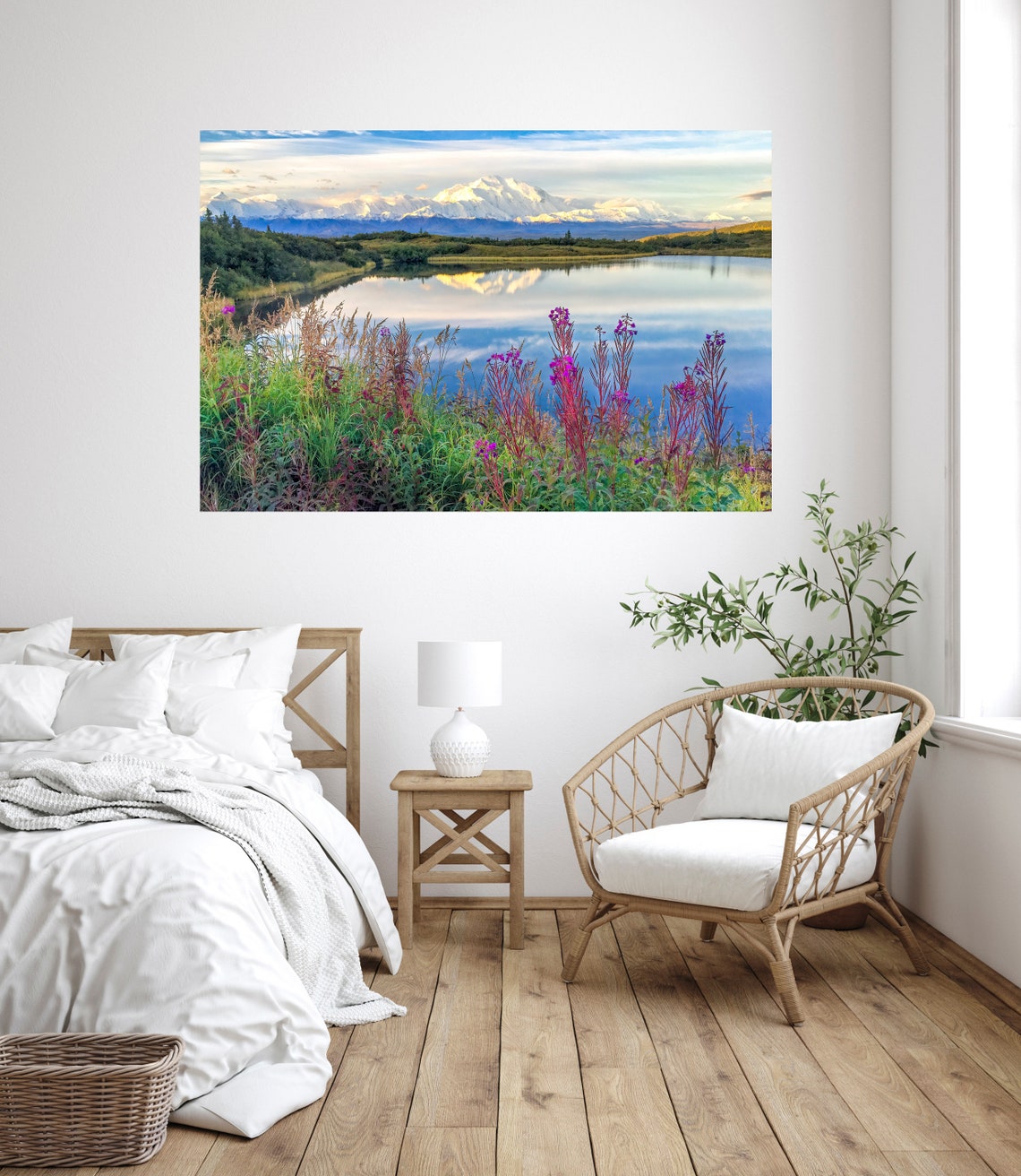 Fireweed Print-alaska Photography-fireweed-mountain Décor-mountain ...