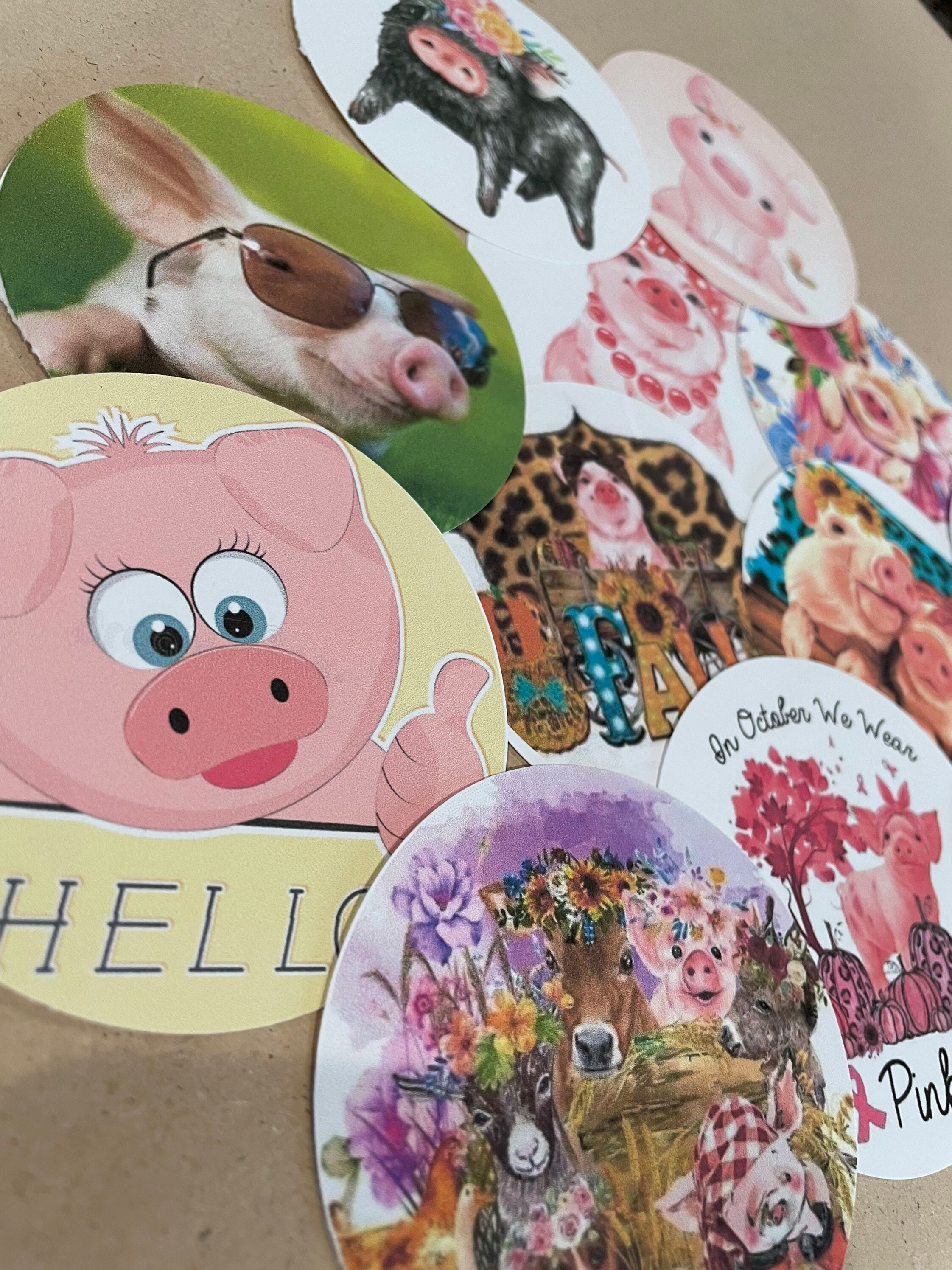 Pigs Cardstock Rounds Grab Bag, Fresheners Cardstock, Cardstock ...