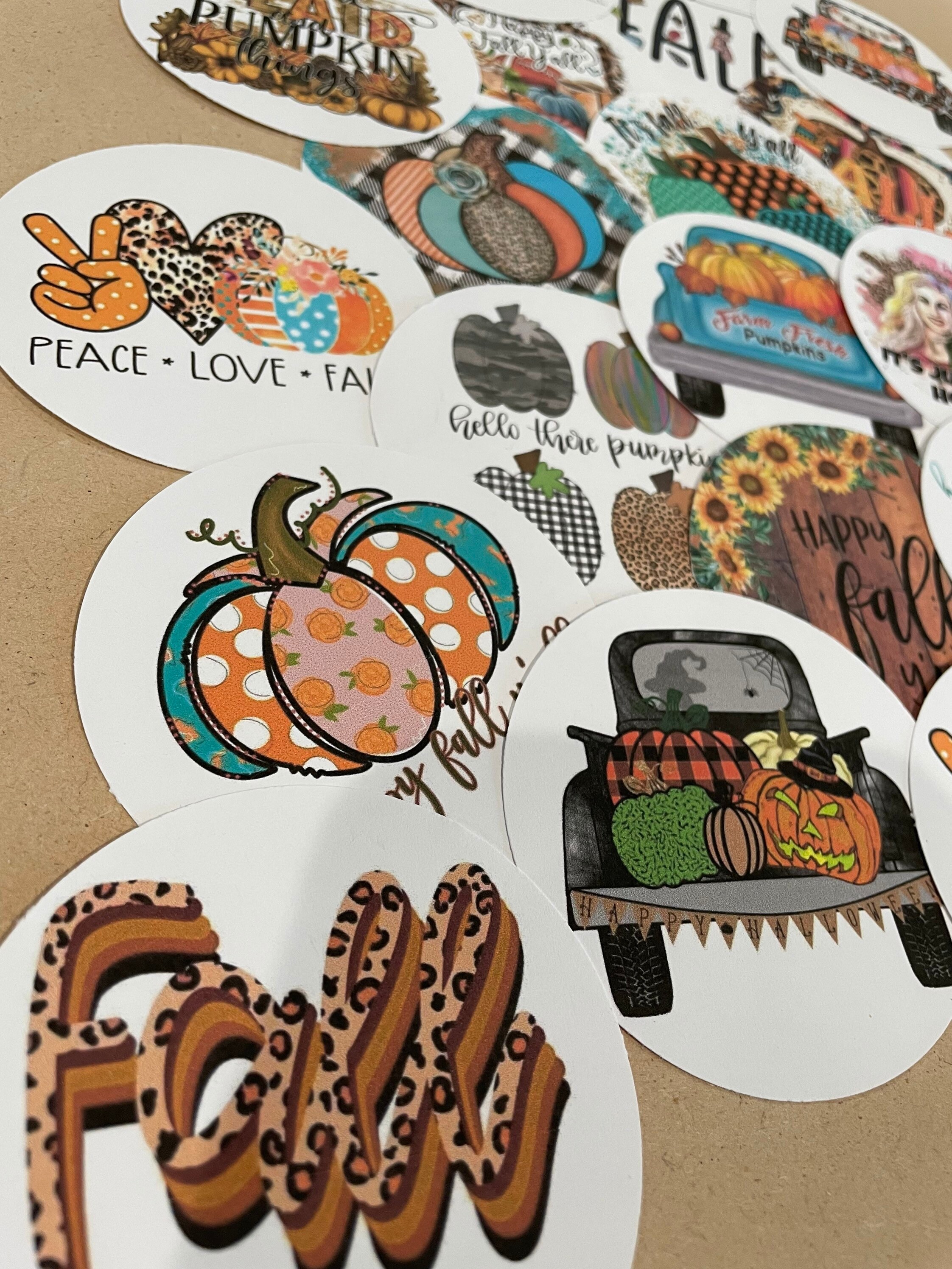 Fall Cardstock Rounds Grab Bag /fresheners Cardstock/ Cardstock ...