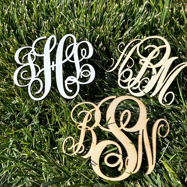 3 Letter Monogram - Etsy