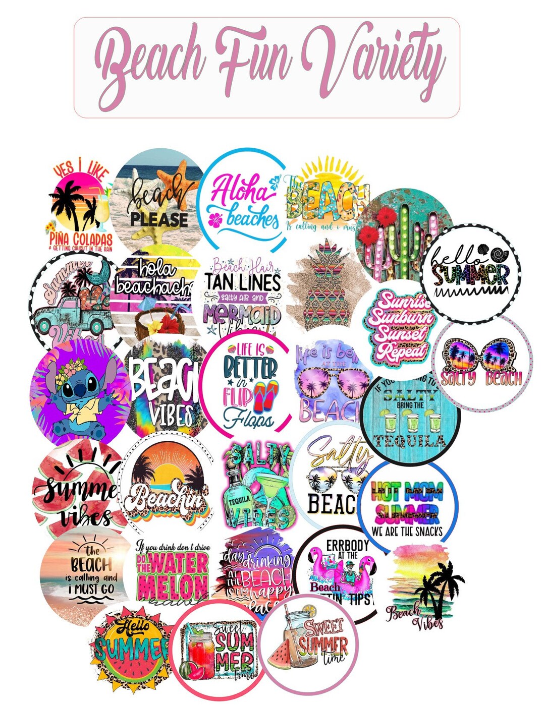 Beach Fun Bundle, Beach Variety Cardstock Rounds Grab Bag, Fresheners ...