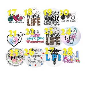 Nurse Life/ CNA/ Nurse /LPN Nurse Cardstock Rounds /fresheners ...