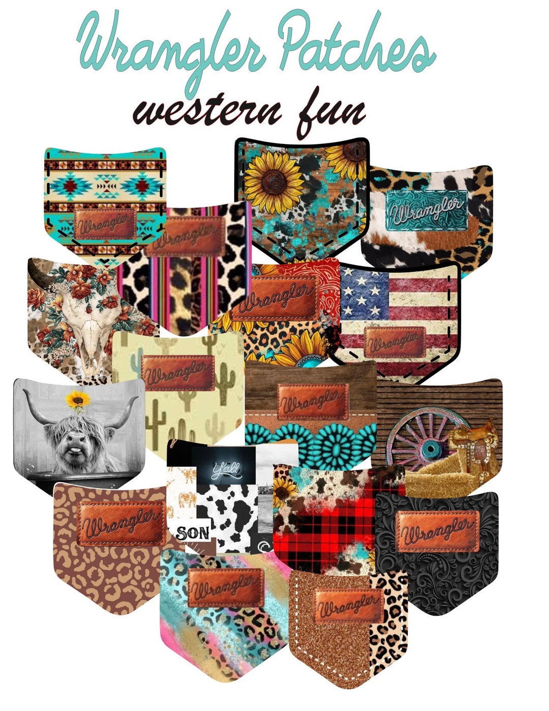 Pocket Western Fun Cardstock Cutouts, Jean Pockets Cardstock, Various ...