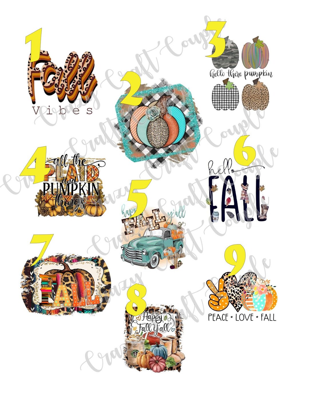 Fall / Fall Cardstock Rounds /fresheners Cardstock/ Cardstock ...