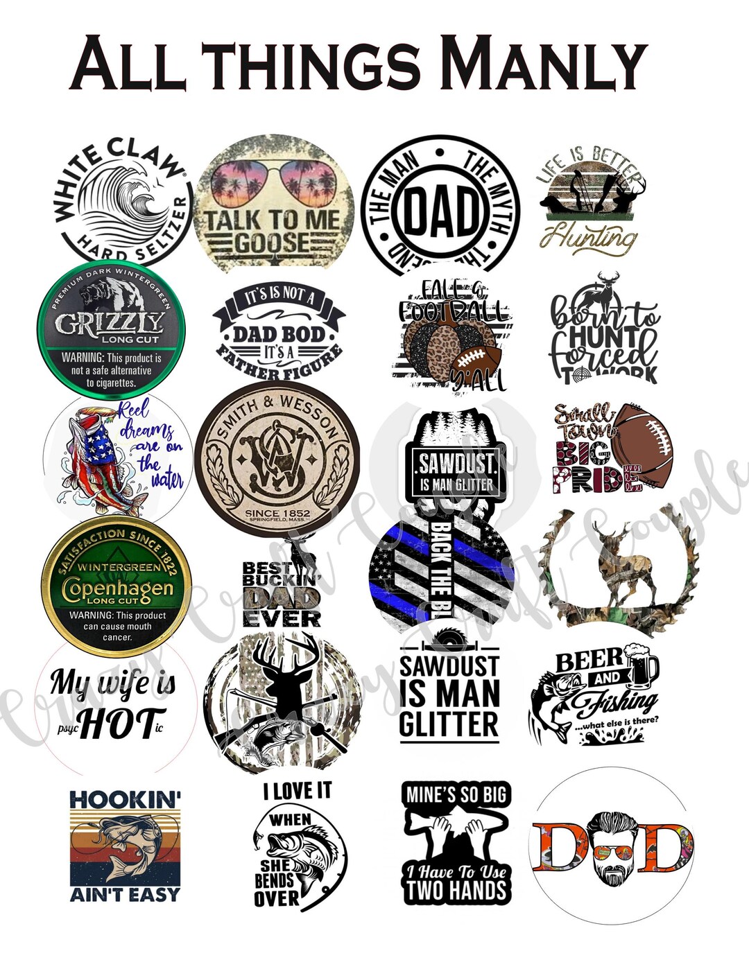 All Things Manly, Dad, Fresheners, Cardstock, Variety Cardstock Grab ...