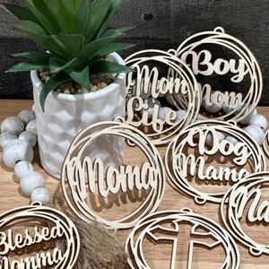 Unfinished Wooden Car Charms With 2 Holes Unfinished DIY Blank Charm Custom Design Etsy