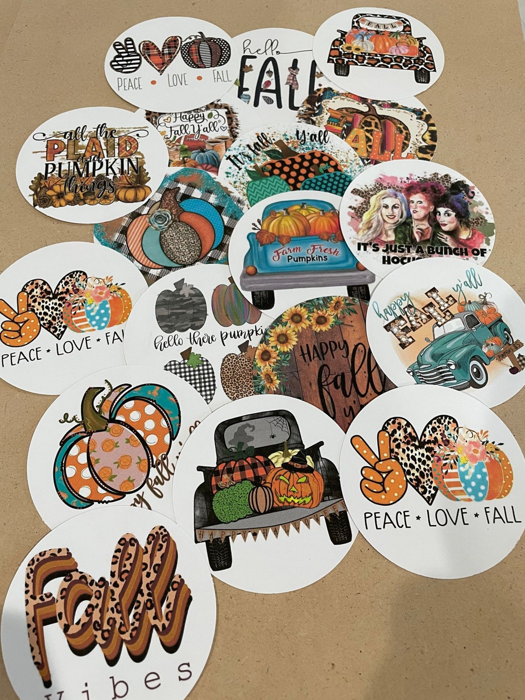 Fall Cardstock Rounds Grab Bag /fresheners Cardstock/ Cardstock ...
