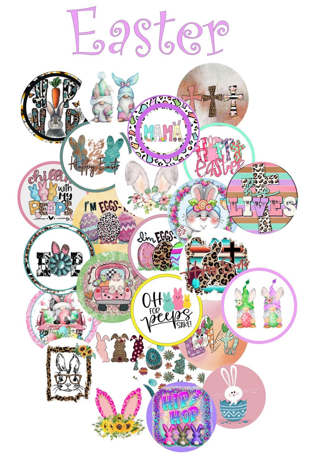 Easter Bundle, Easter, Cardstock Rounds Grab Bag, Fresheners Cardstock ...