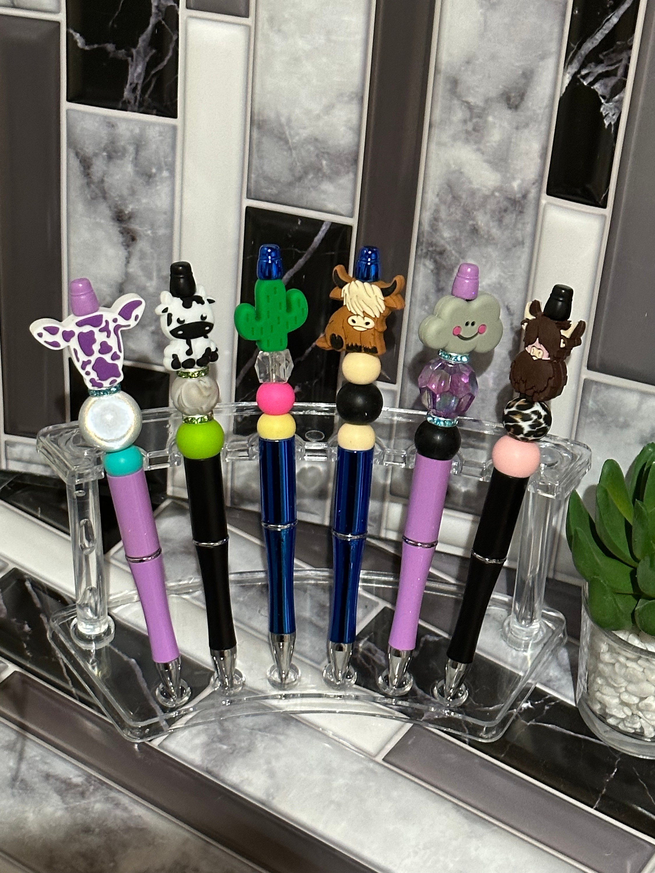 Pen Display Stand, Clear Acrylic Stand, Easy to Transport, Bead Stand ...