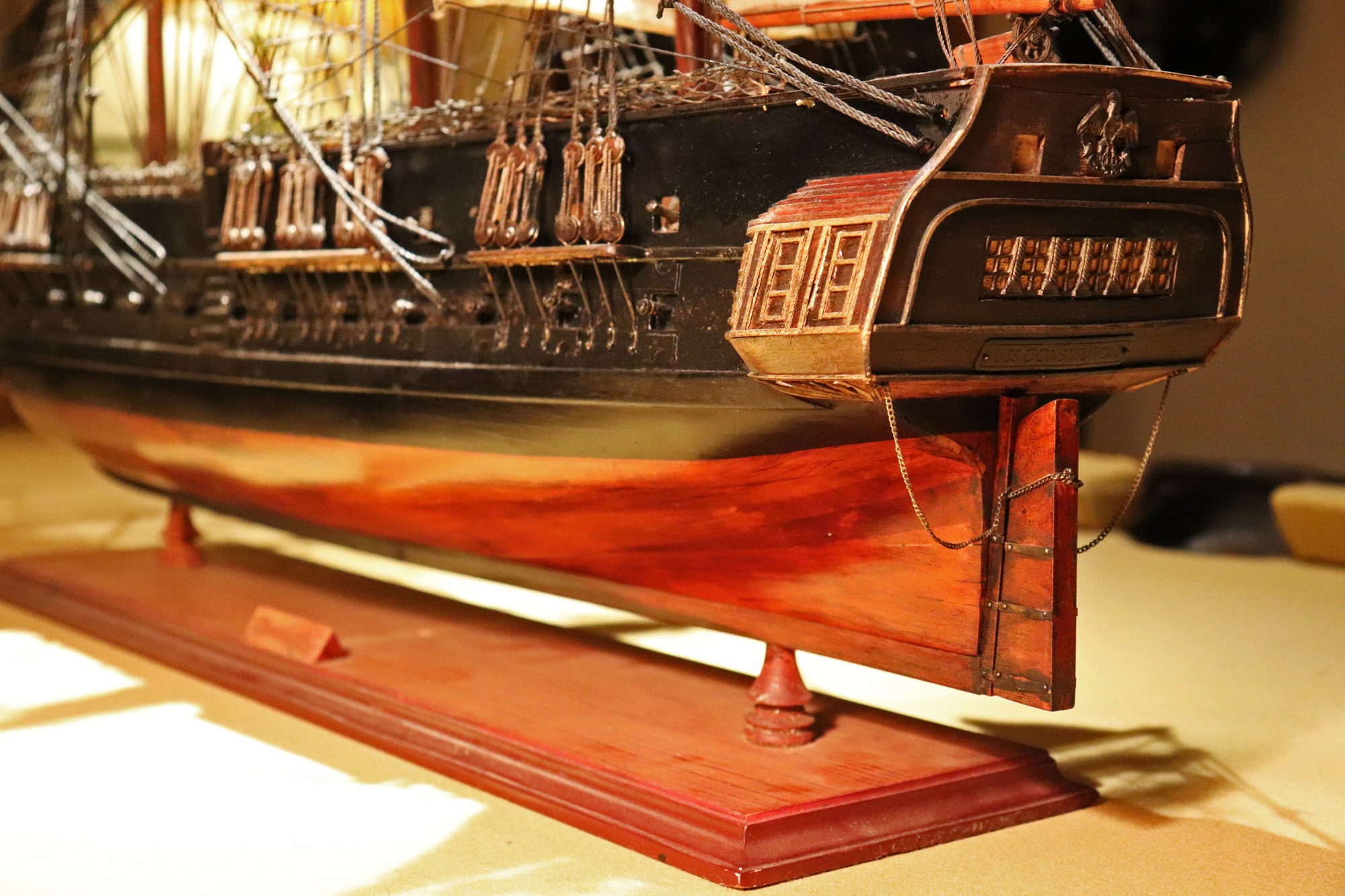 Ron Pippin Hand Built Ship wooden Model Ship Wood Boat Model Boat Rare ...