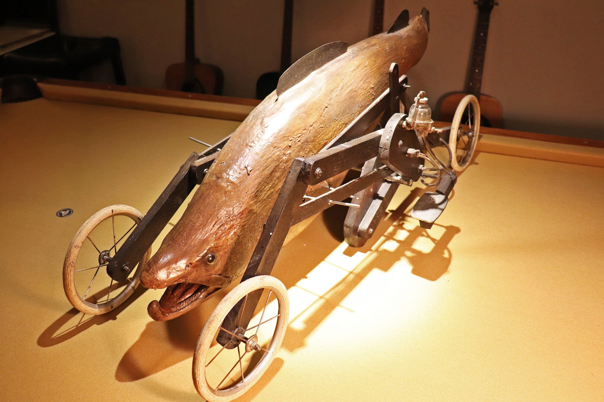 Ron Pippin Fish on Wheels Mixed Media Art Steampunk Vintage Art Unique ...