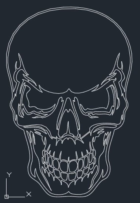 Skull DXF | Etsy