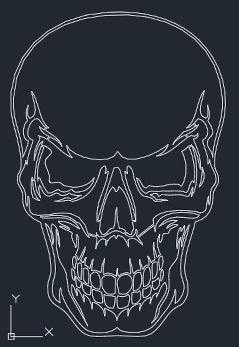 Skull - DXF - Etsy