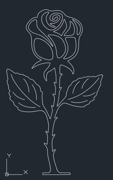 Rose DXF Download - Etsy