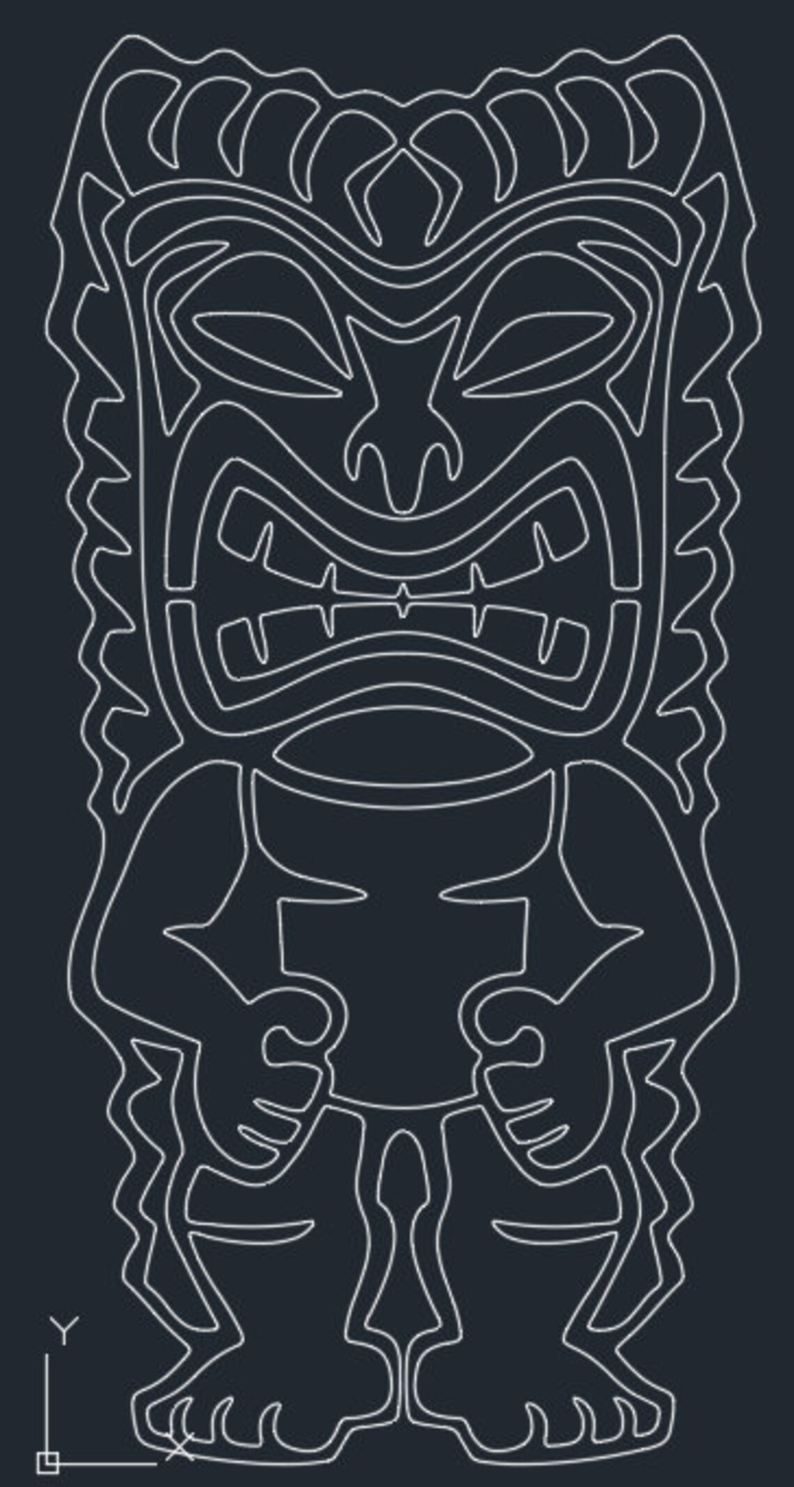 Tiki Man - DXF Download - Etsy