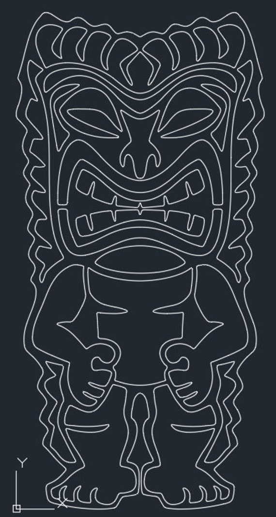 Tiki Man DXF Download - Etsy