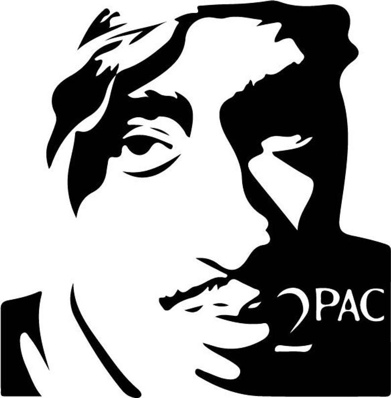 Tupac Shakur's Greatest Hits Album Silhouette .dxf, .svg, .png, .eps ...
