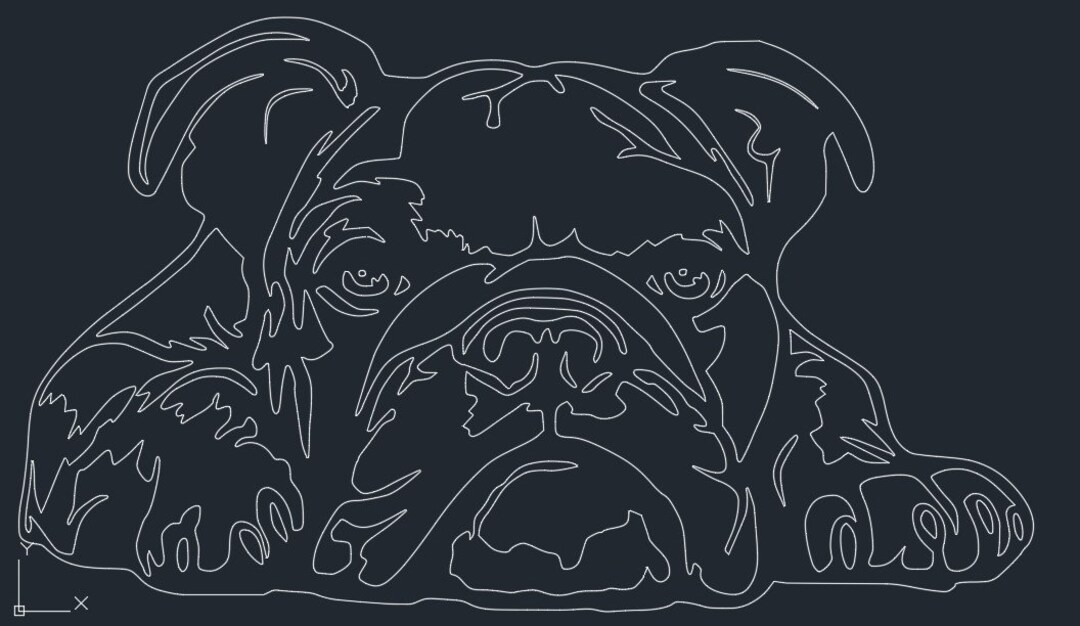 Bulldog DXF Download - Etsy