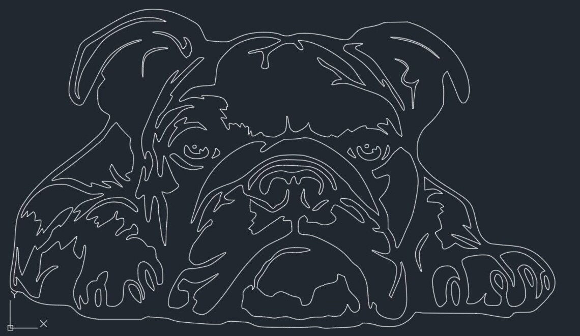 Bulldog DXF Download - Etsy