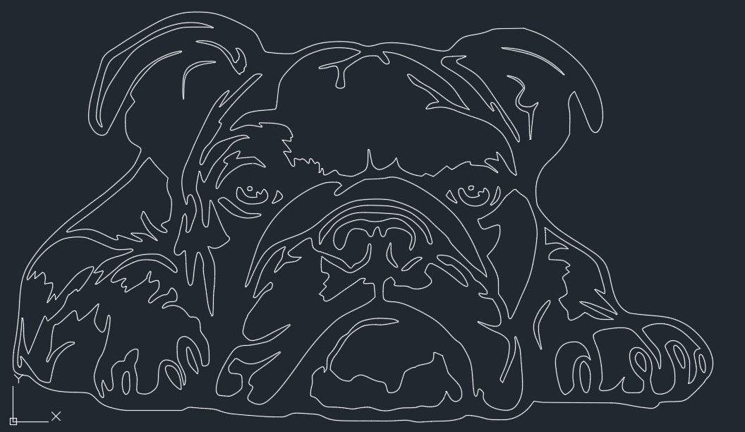 Bulldog DXF Download - Etsy