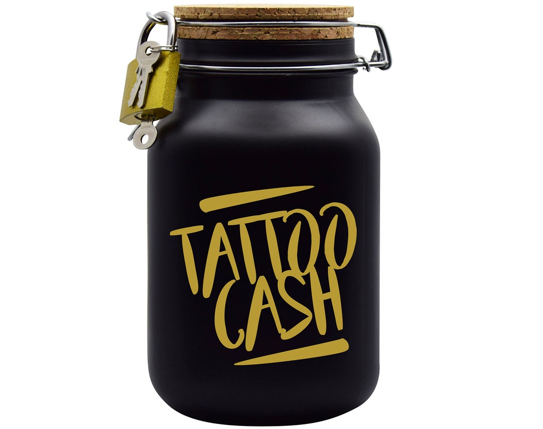 Money Box Money Gift Ideas Tattoo Cash Black Gold Size XL 2 - Etsy
