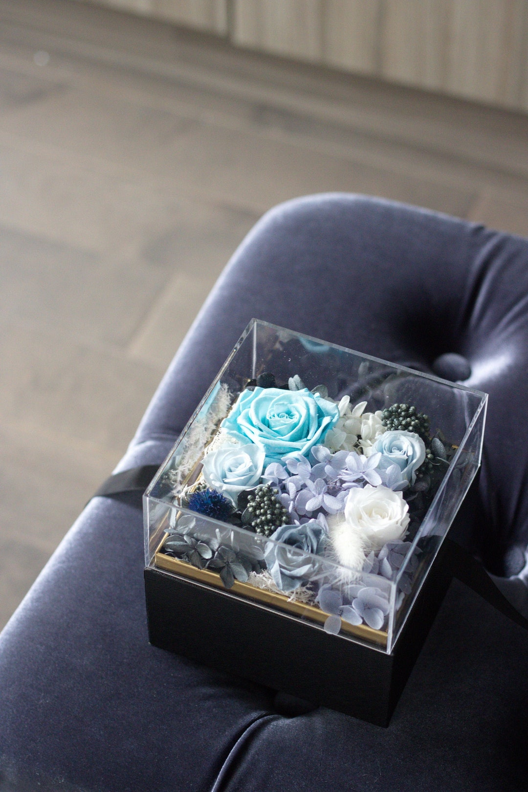 Preserved Flower Box | VALENTINE'S DAY | Blue Roses | Eternal Roses ...