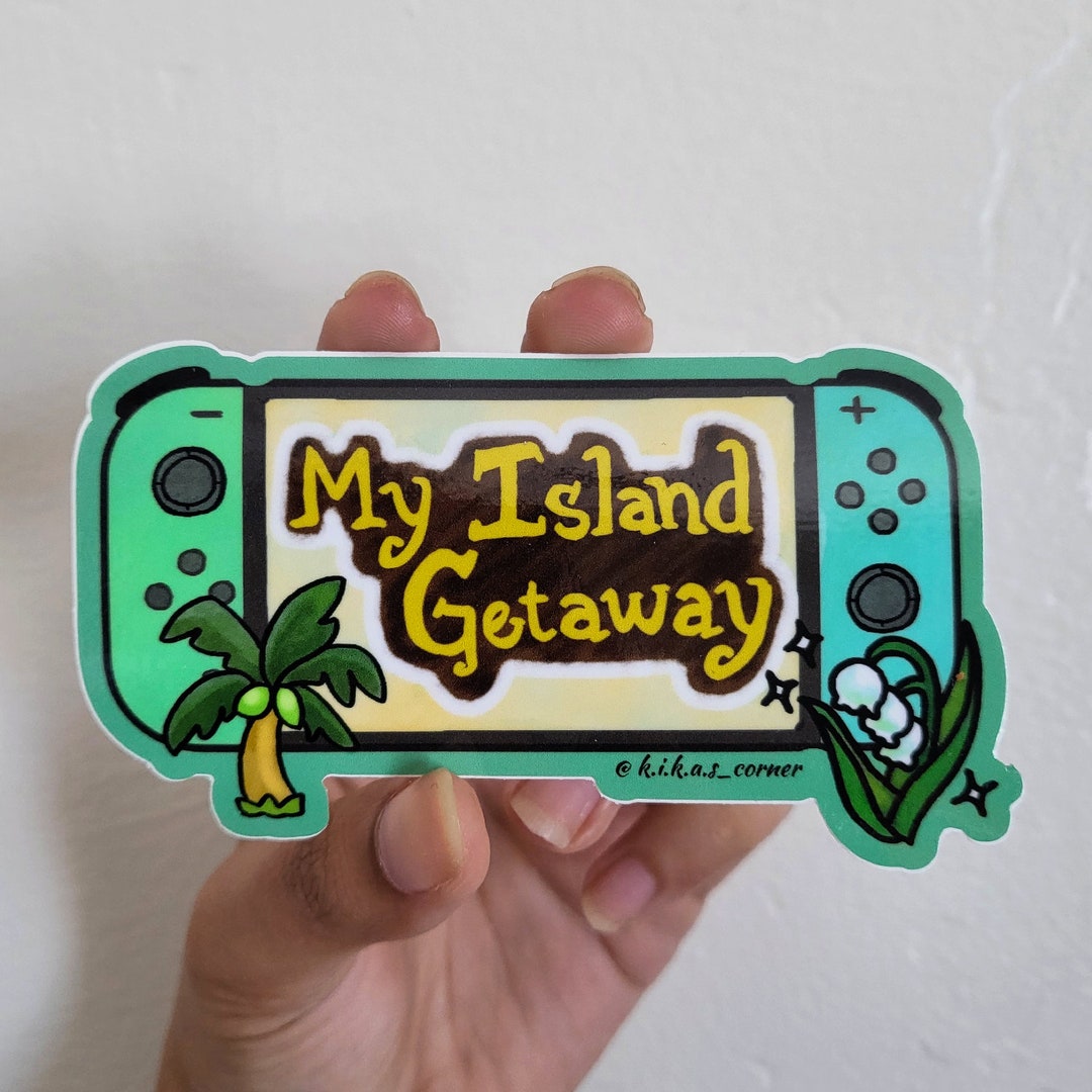 Island Getaway ACNH Switch Sticker 4 In. - Etsy